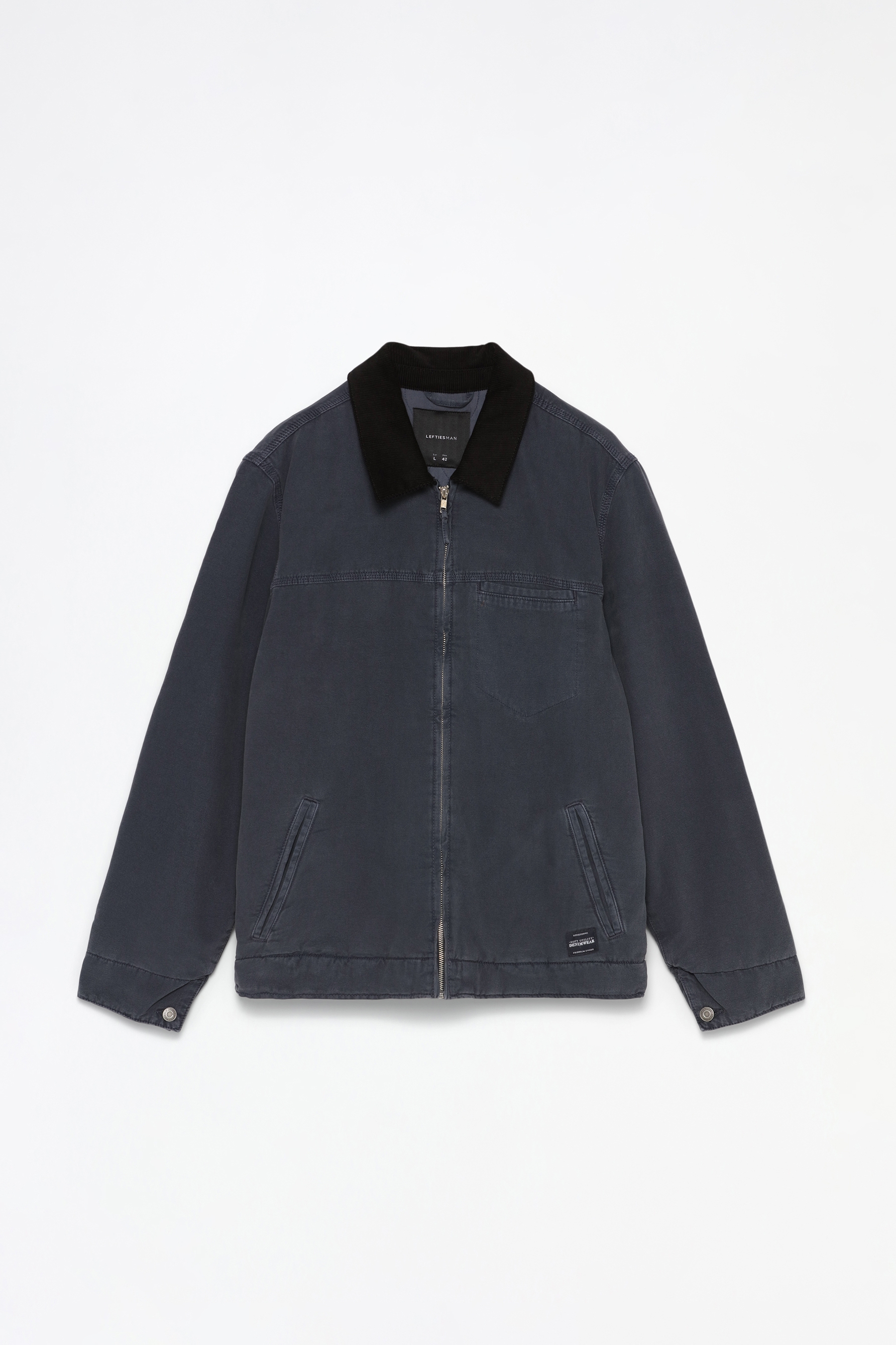 Lefties Casaco denim com gola em contraste | Centro Colombo