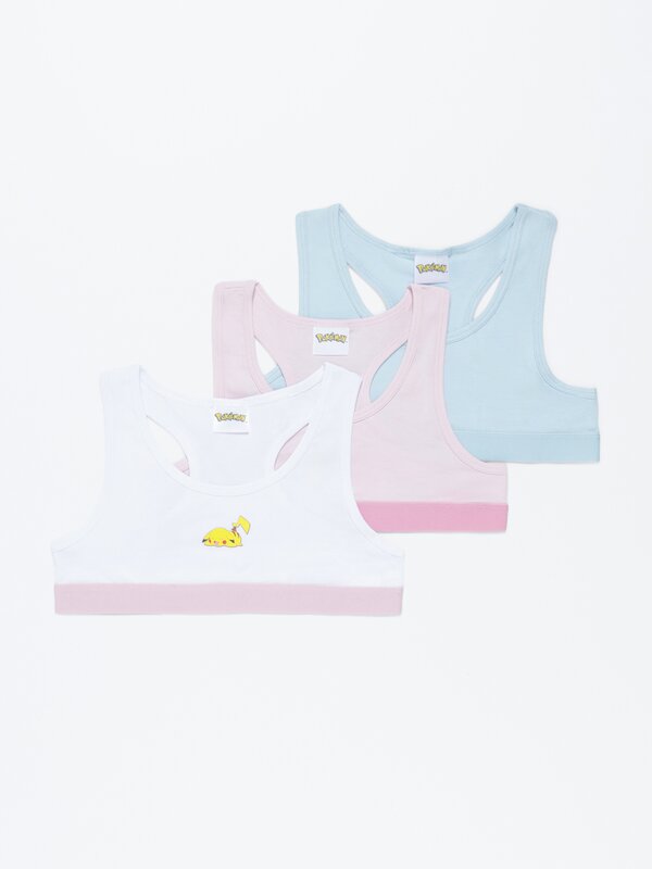 Pack de 3 tops estampados Pikachu Pokémon™ - Licencias - ROPA - Niña ...