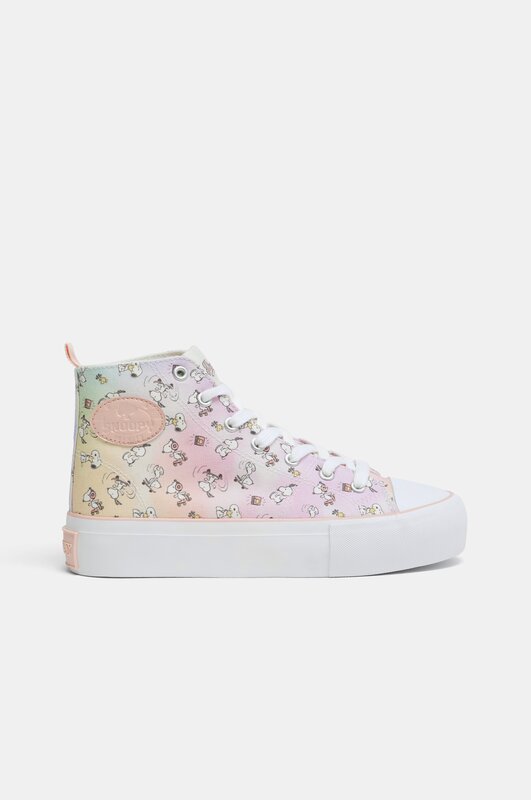 Snoopy ©SANRIO platform high-top sneakers with toecap detail ...