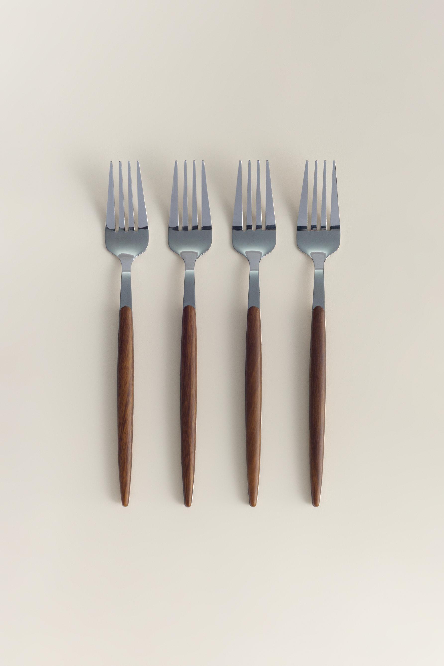 Pack 4 tenedores efecto madera - Comedor | Cocina - Home | Lefties ...