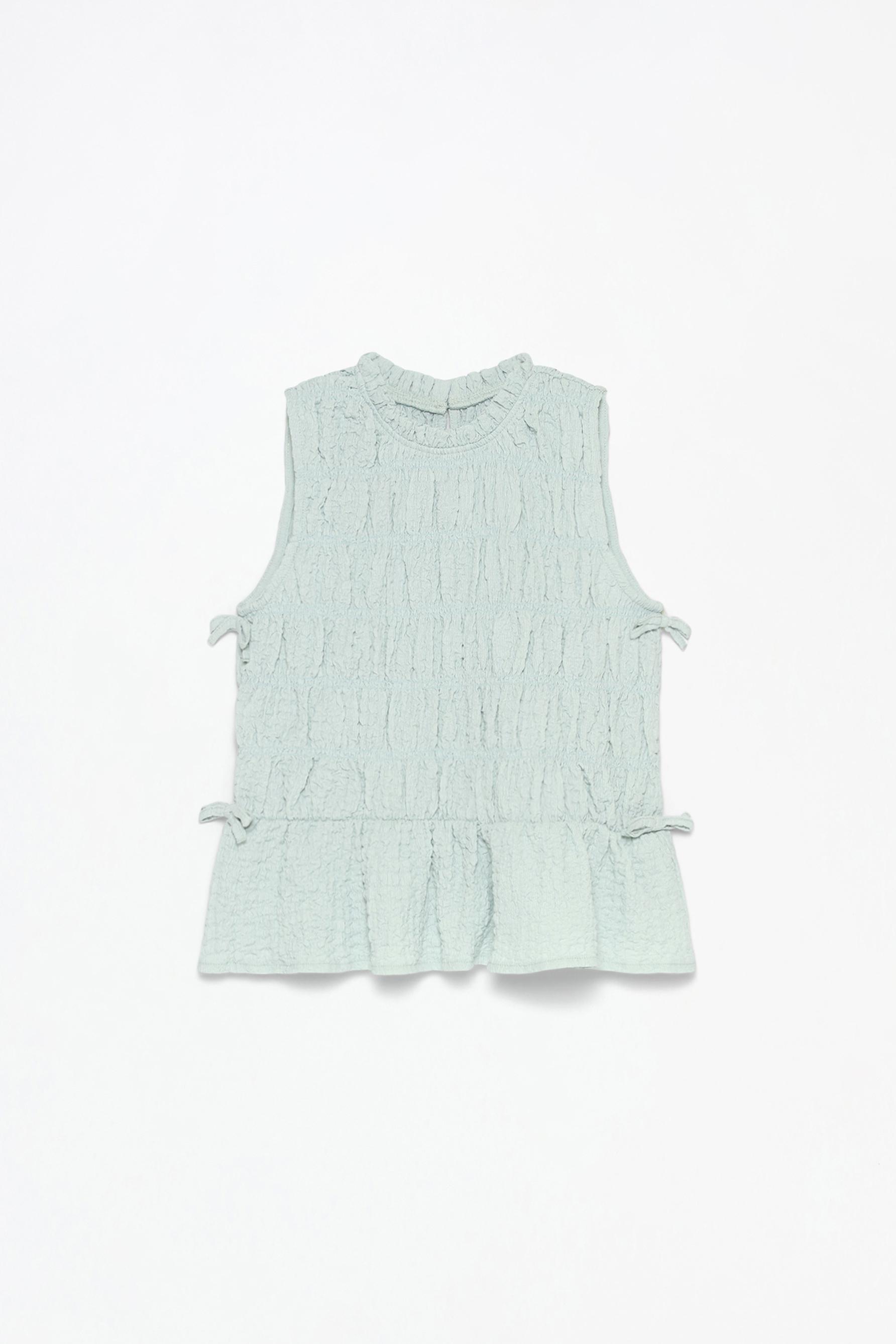 Textured top with bows - RAMADAN KAREEM - Girl - Kids - | Lefties Qatar