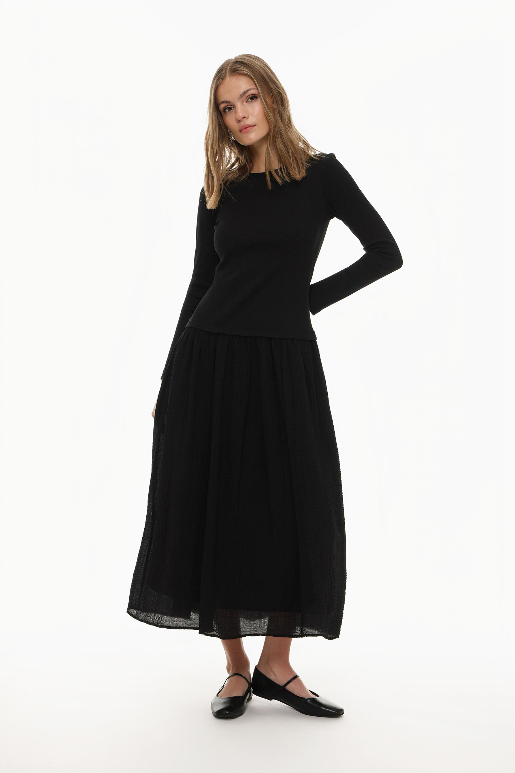 Kontrast midi elbise - - | Lefties Turkey