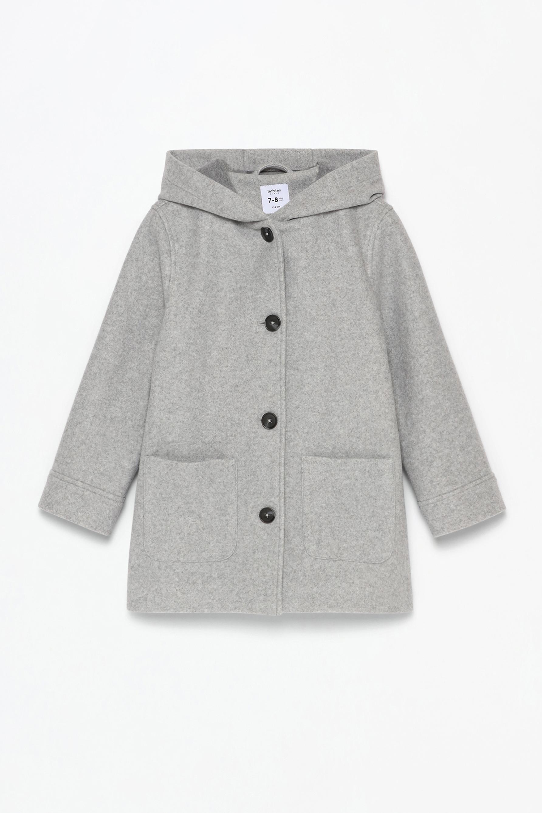 Hooded felt texture coat - - | Lefties Morocco