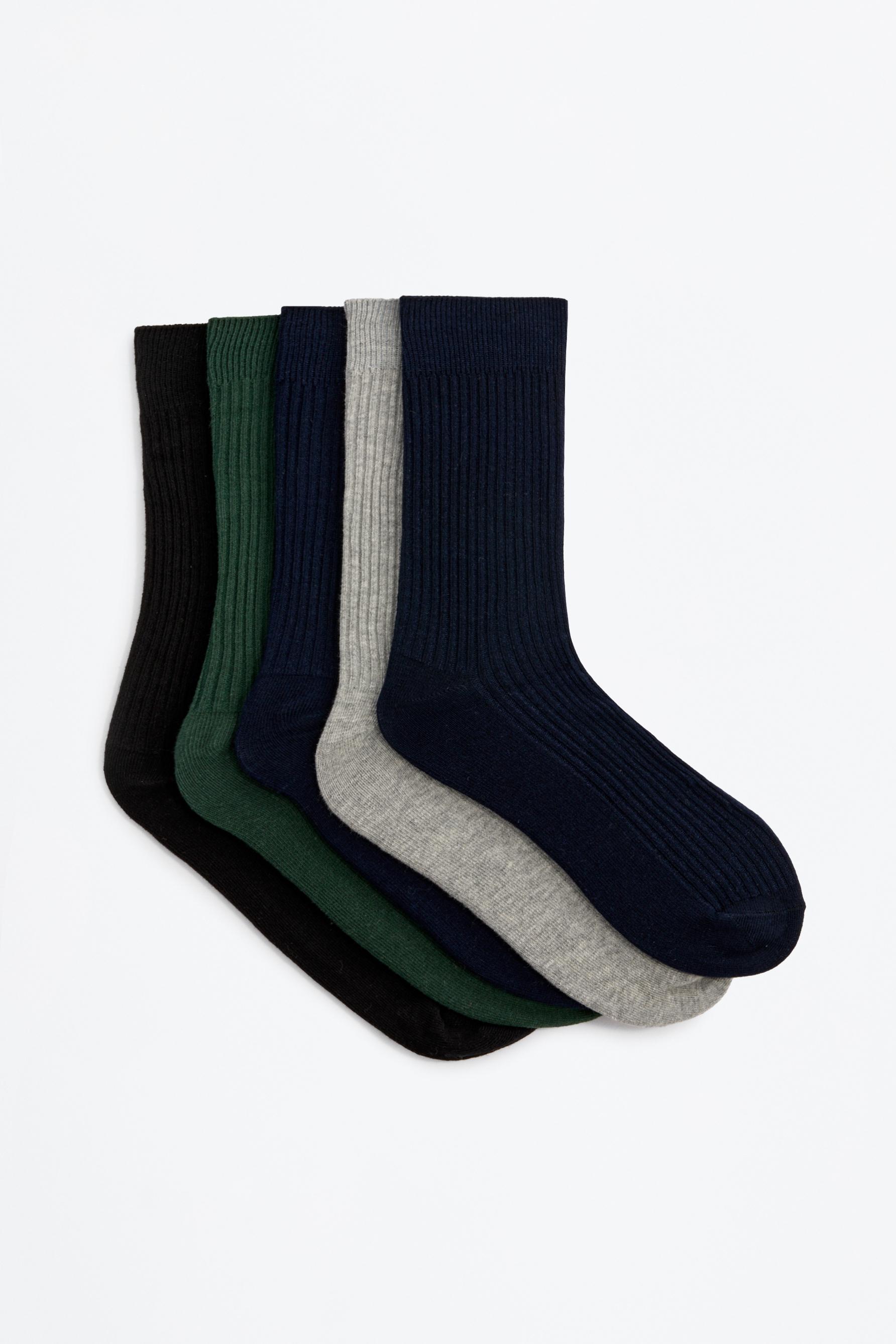 Pack 5 calcetines largos canalé - Largos - Calcetines - ROPA - Hombre ...